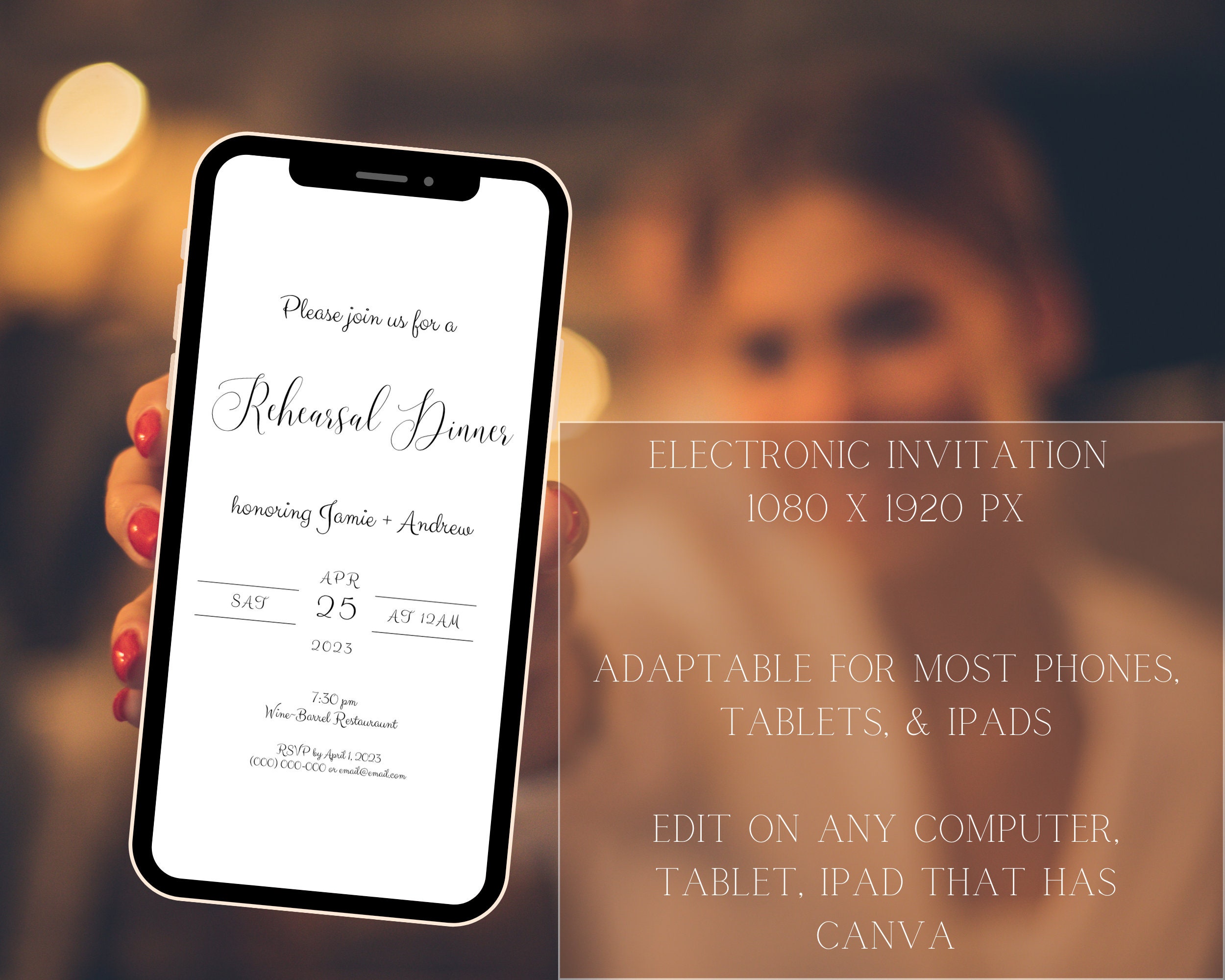 Editable Rehearsal Invitation - Mobile & Printable Template for Your ...