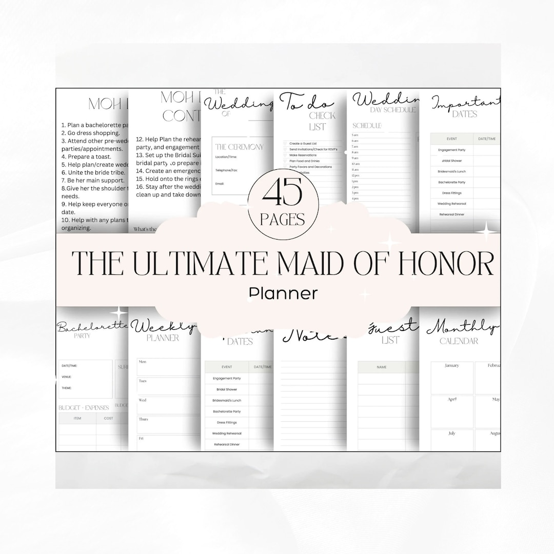Maid of Honor Planner, Matron of Honor Proposal, Will You Be My Maid of ...