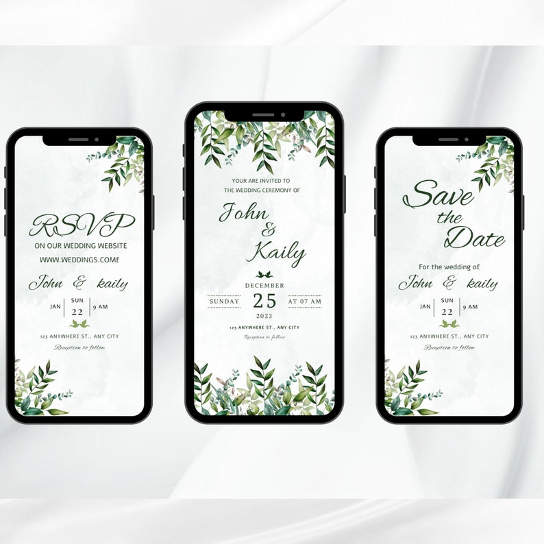 Customized Wedding Template, Modern Printable Invitation Designs Cool ...