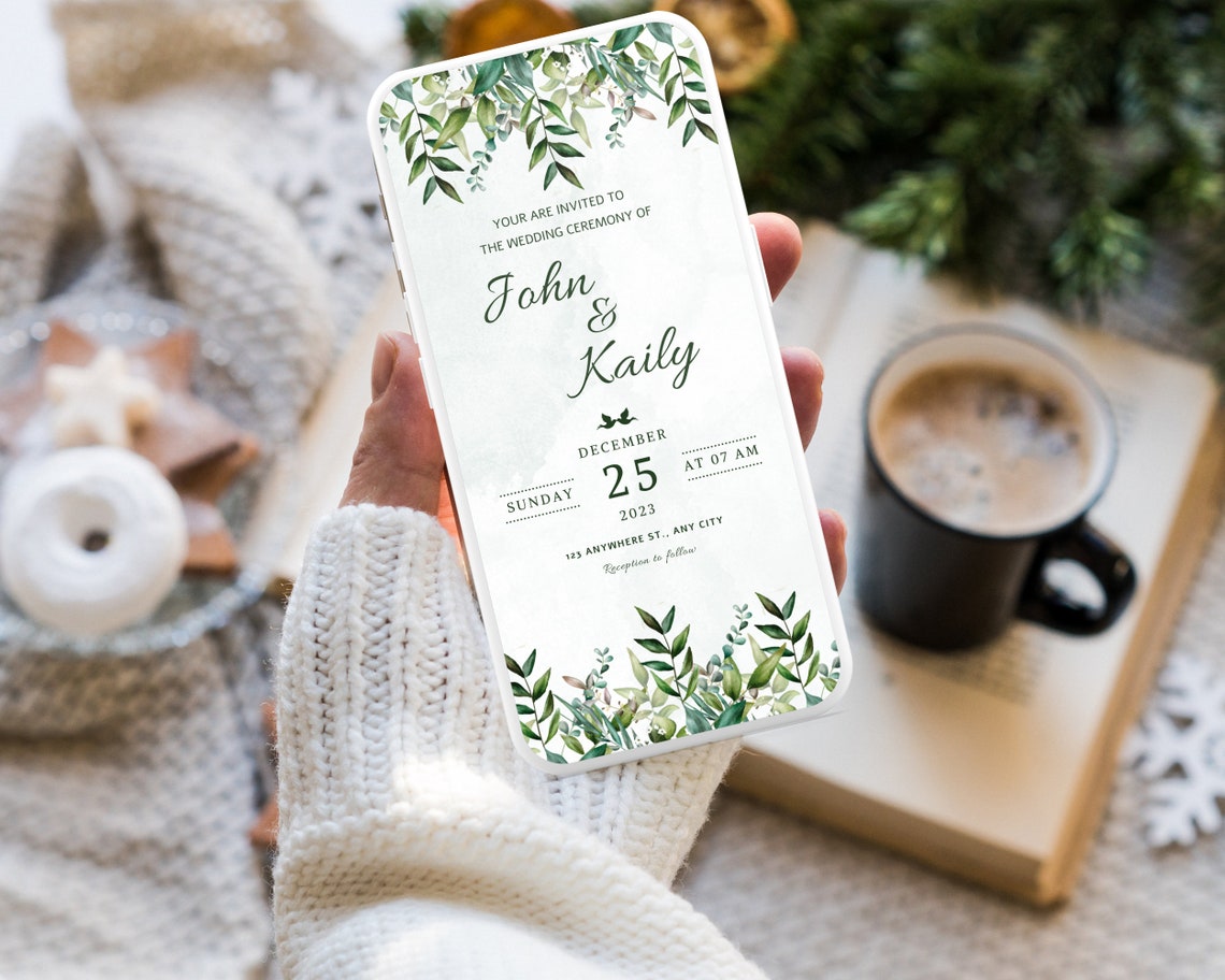 Customized Wedding Template, Modern Printable Invitation Designs Cool ...