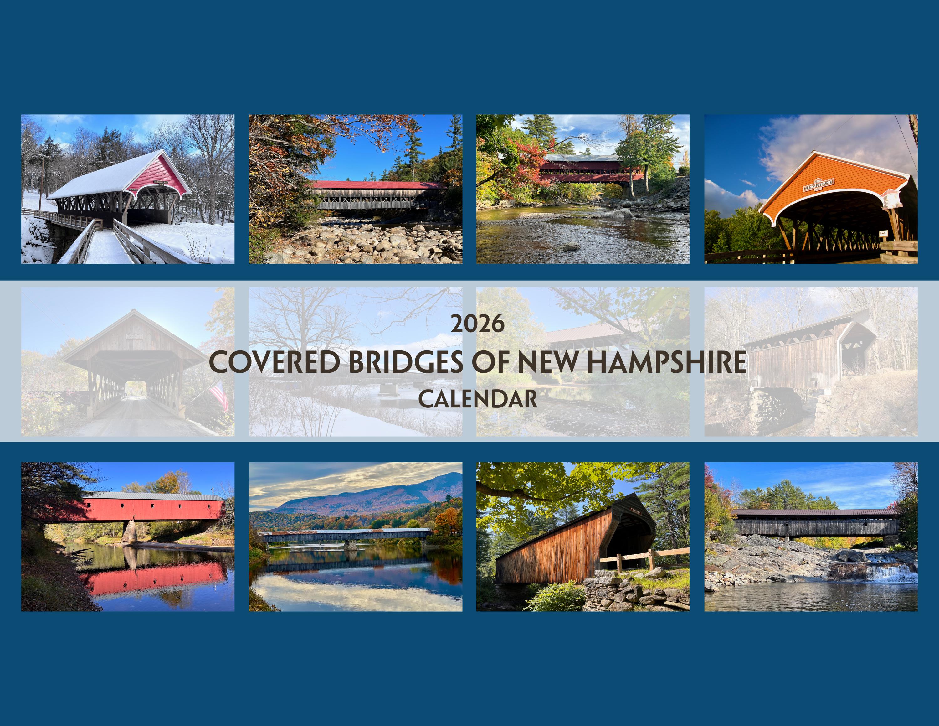 Wall Calendar Covered Bridges of New Hampshire 2026 - Etsy