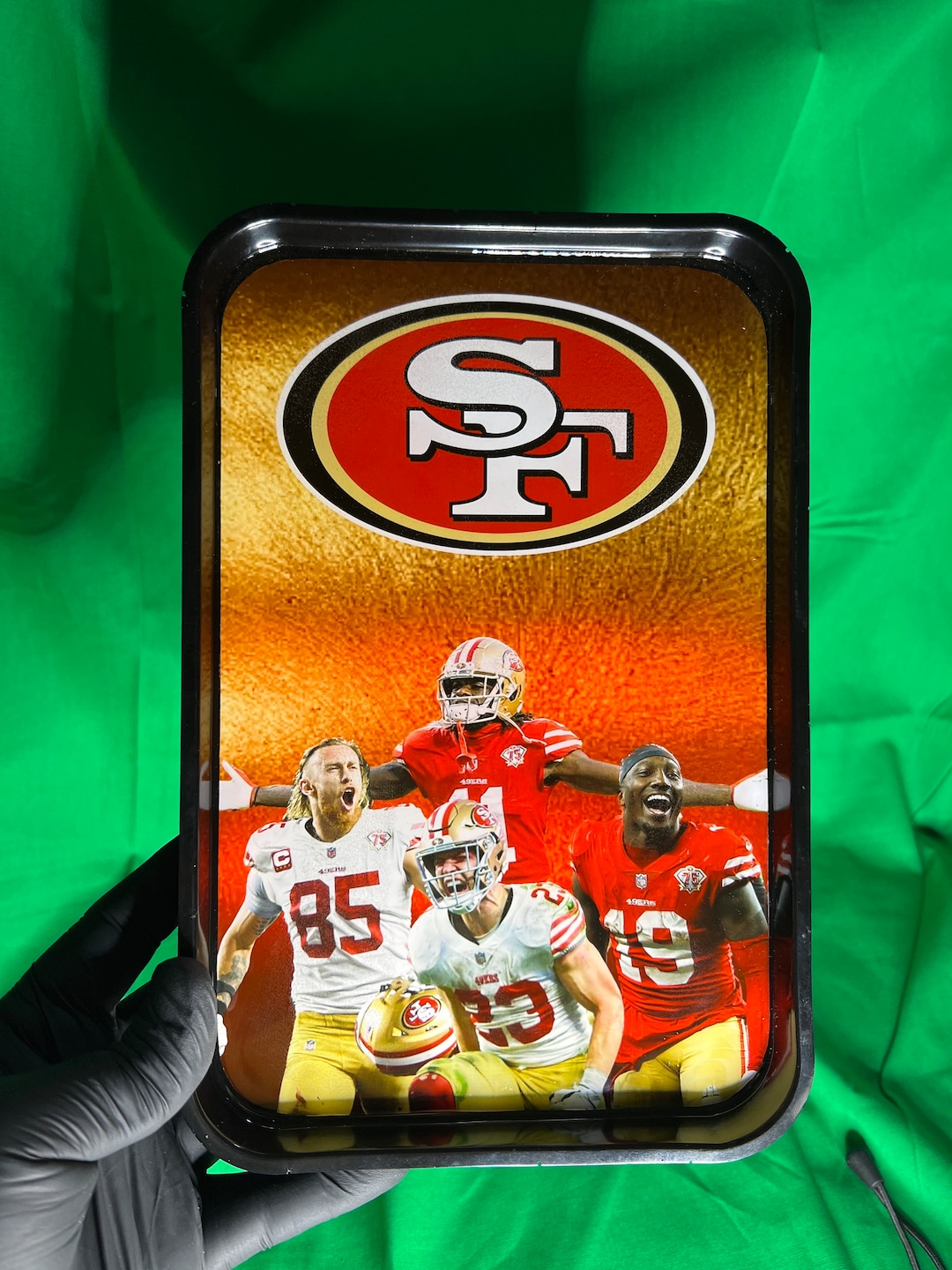 San Francisco 49ers Custom Resin Rolling Tray - Etsy