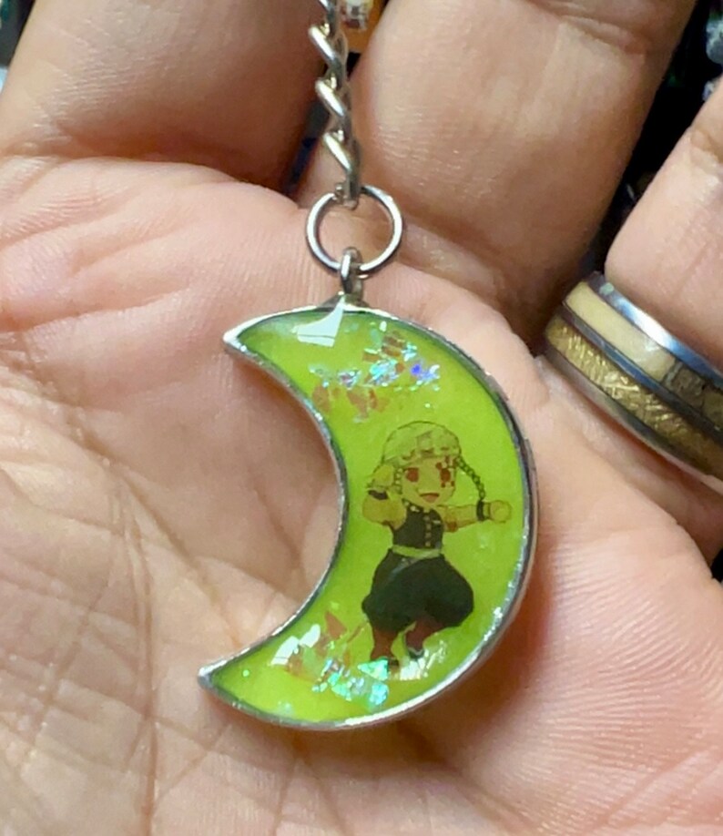 Keychain UV Moon Inosuke & Tengen From Demon Slayer - Etsy