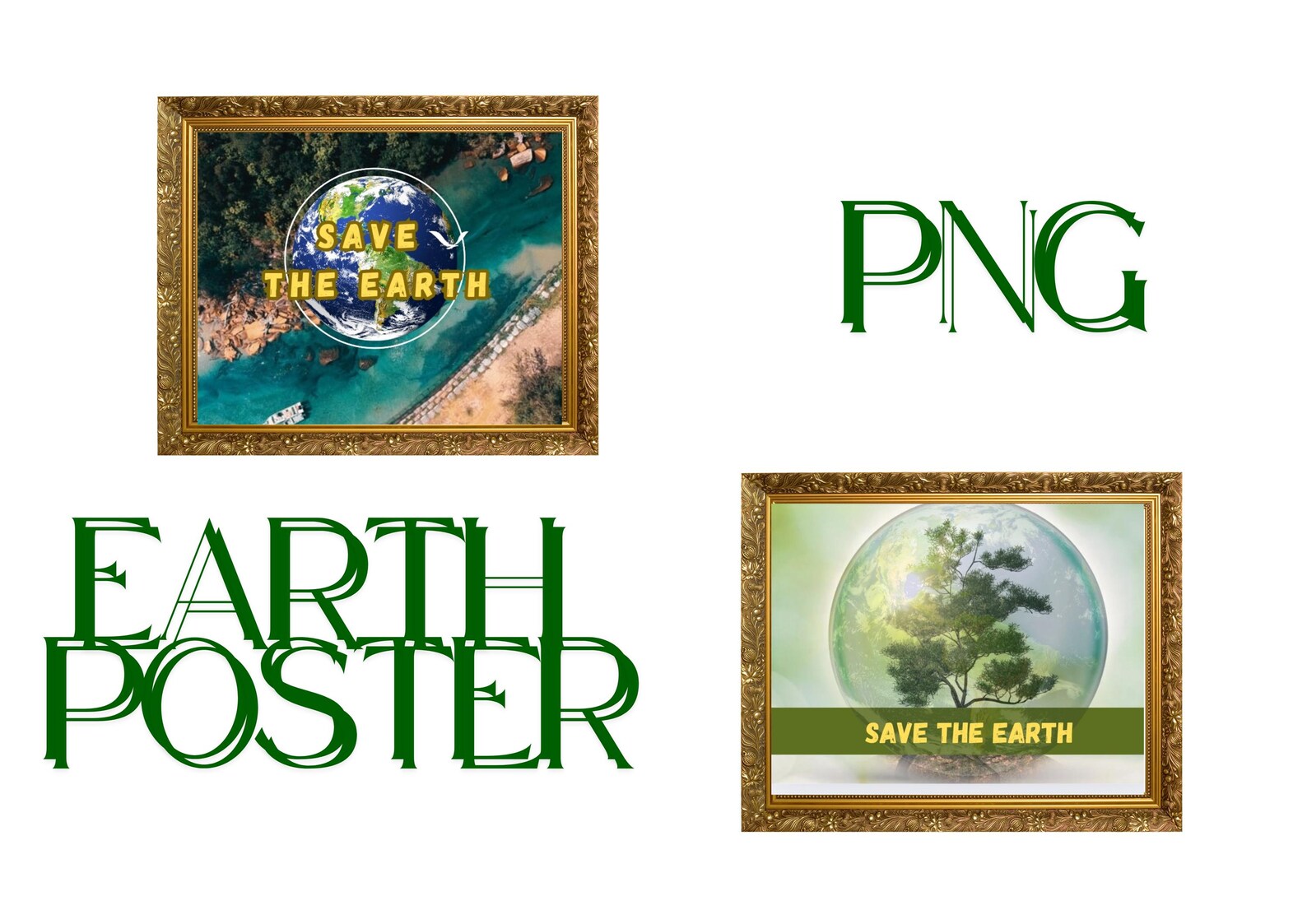 Earth Day Posters - Eco-friendly Wall Art - Sustainable Living Prints ...
