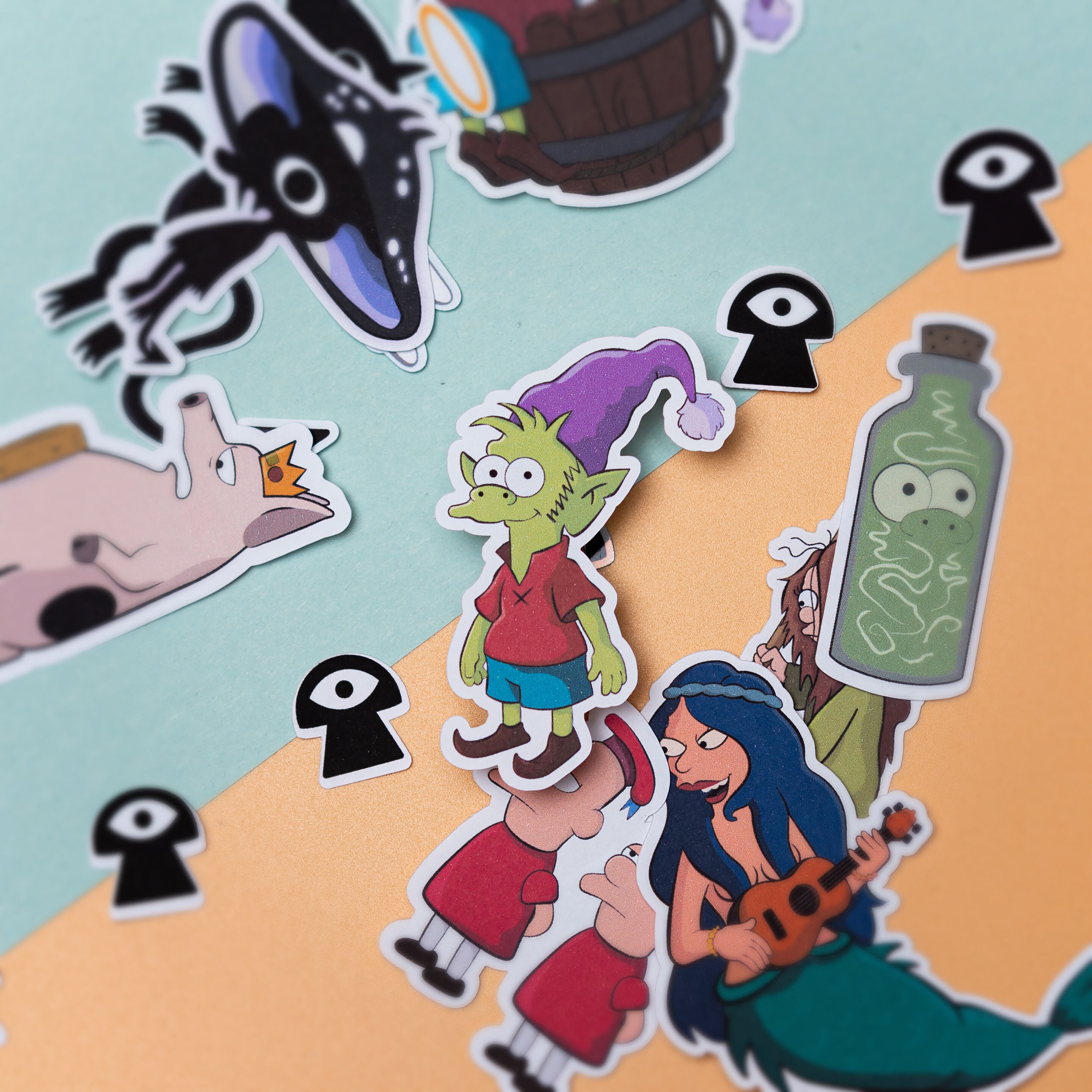 Disenchantment Character Stickers Elfo, Mora, Vip & Vap, Luci, - Etsy