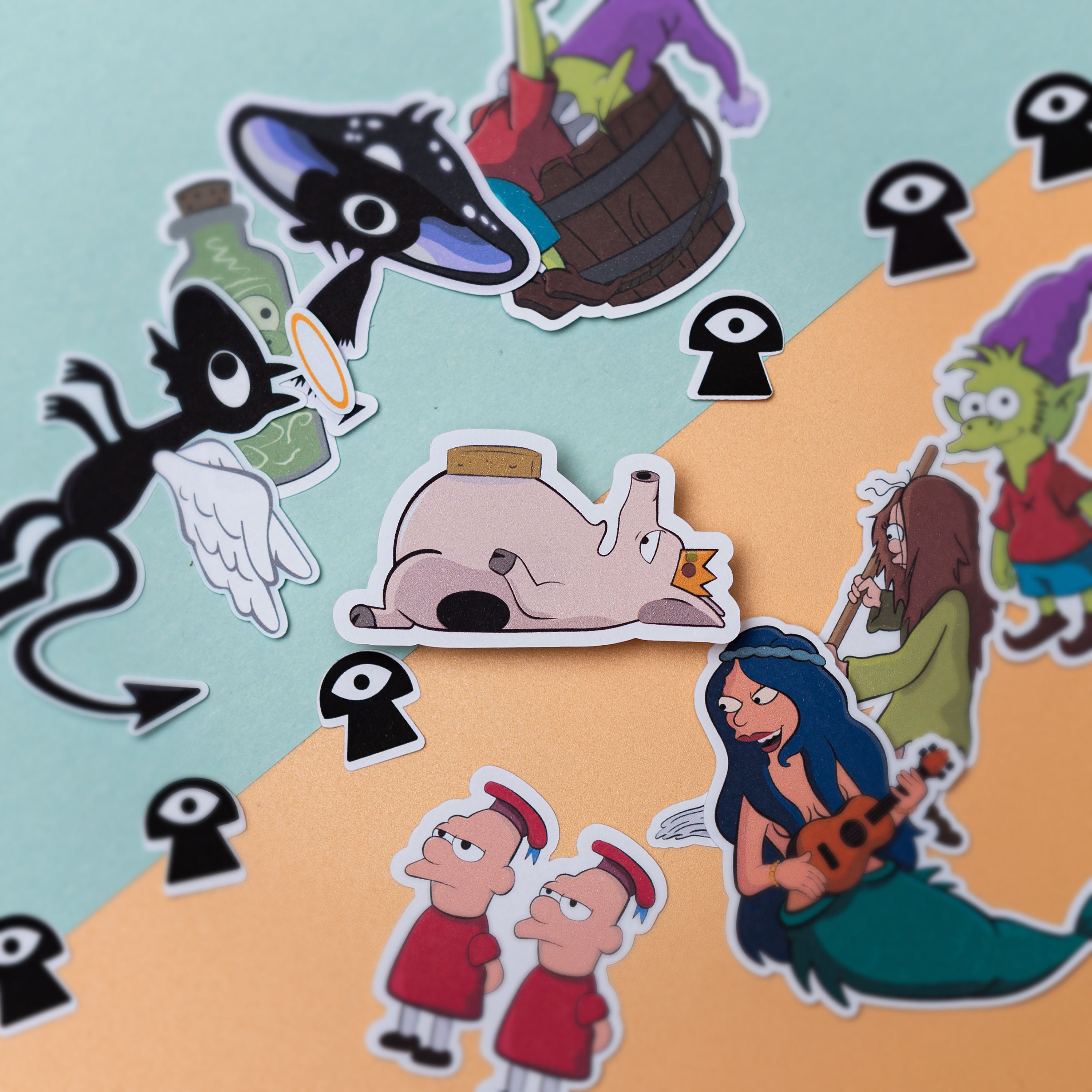 Disenchantment Character Stickers Elfo, Mora, Vip & Vap, Luci, - Etsy