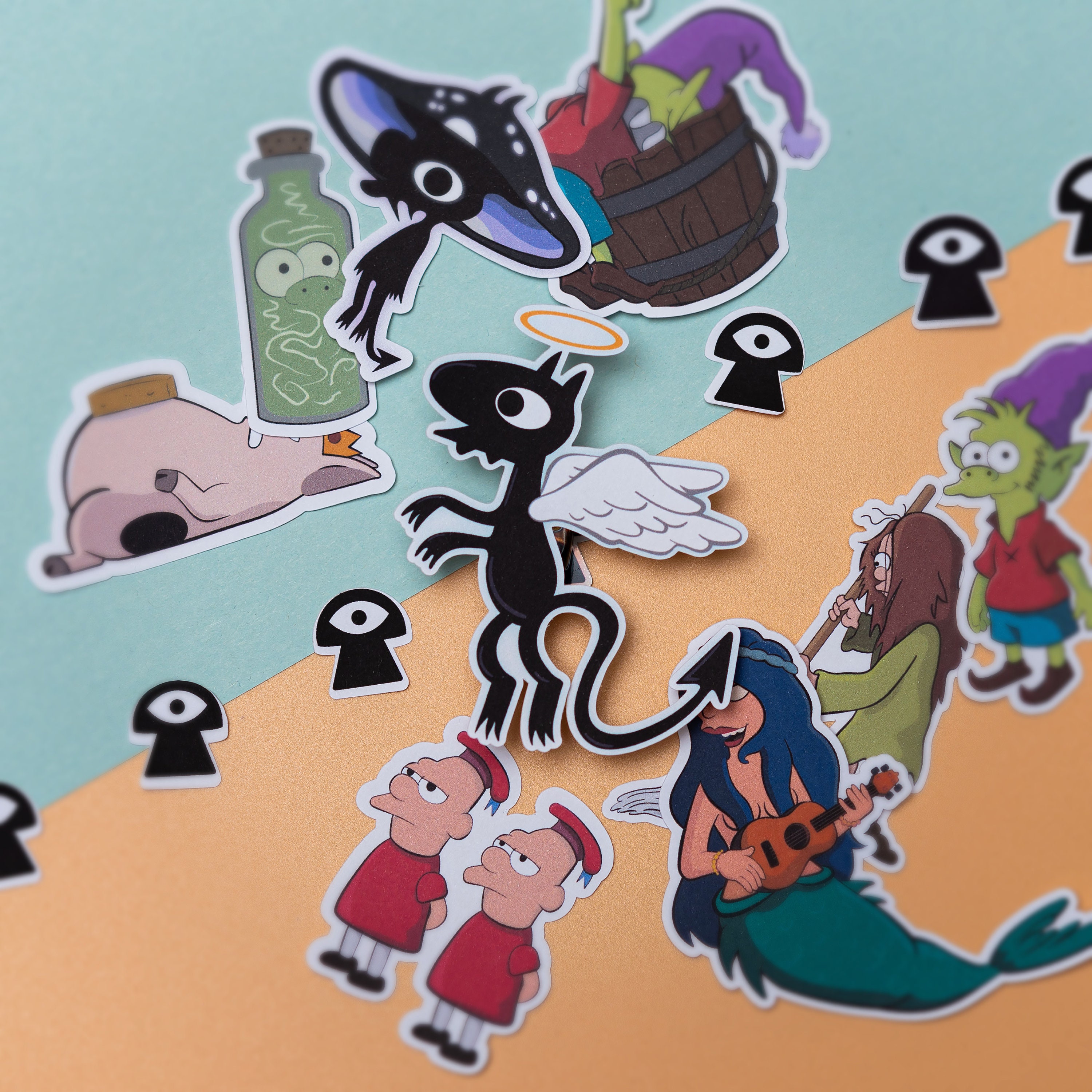 Disenchantment Character Stickers Elfo, Mora, Vip & Vap, Luci, - Etsy