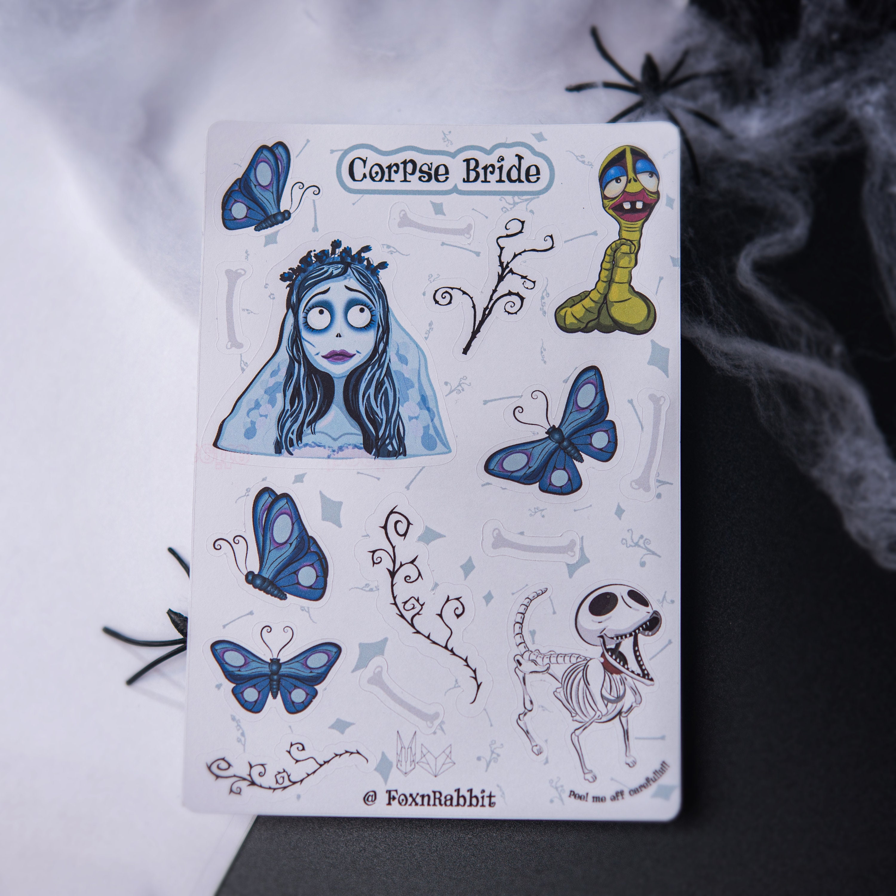 Corpse Bride Stickers Sticker Sheet Holographic Stickers - Etsy
