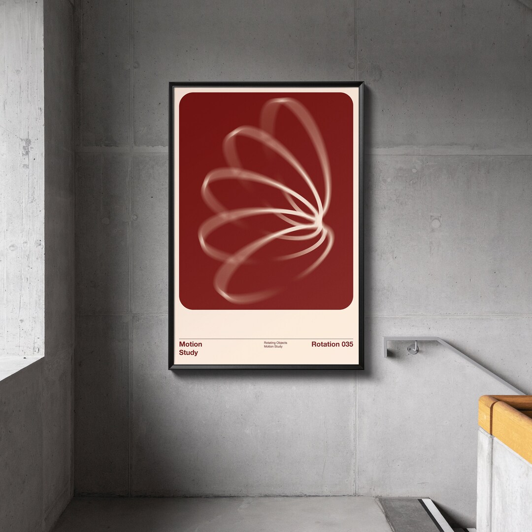 Blurred Abstract Poster Rotation Study 035, Modern Minimalist Design ...