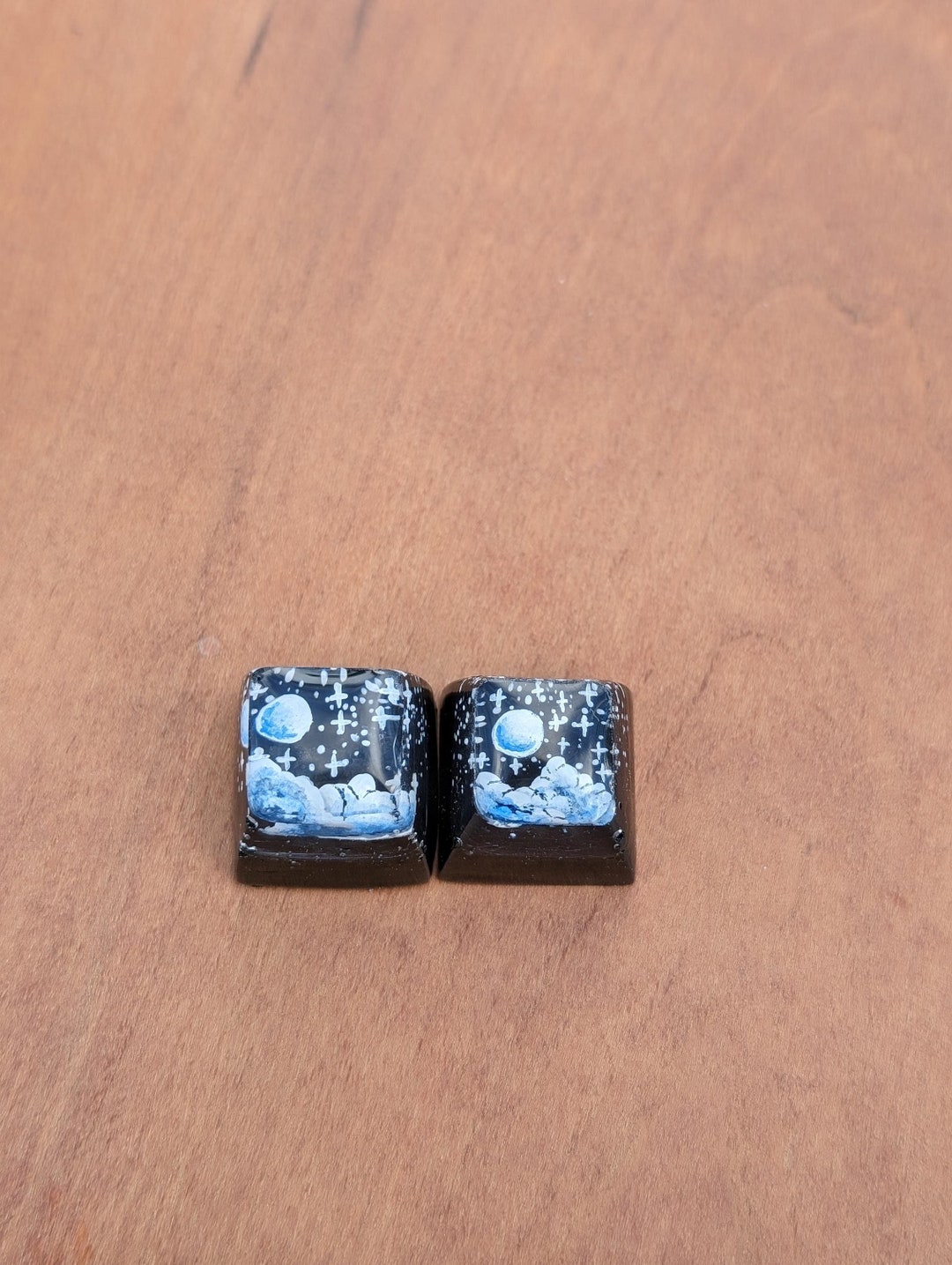 Moon and Stars Artisan Keycap, Handmade Epoxy Keycap for Mechanical ...