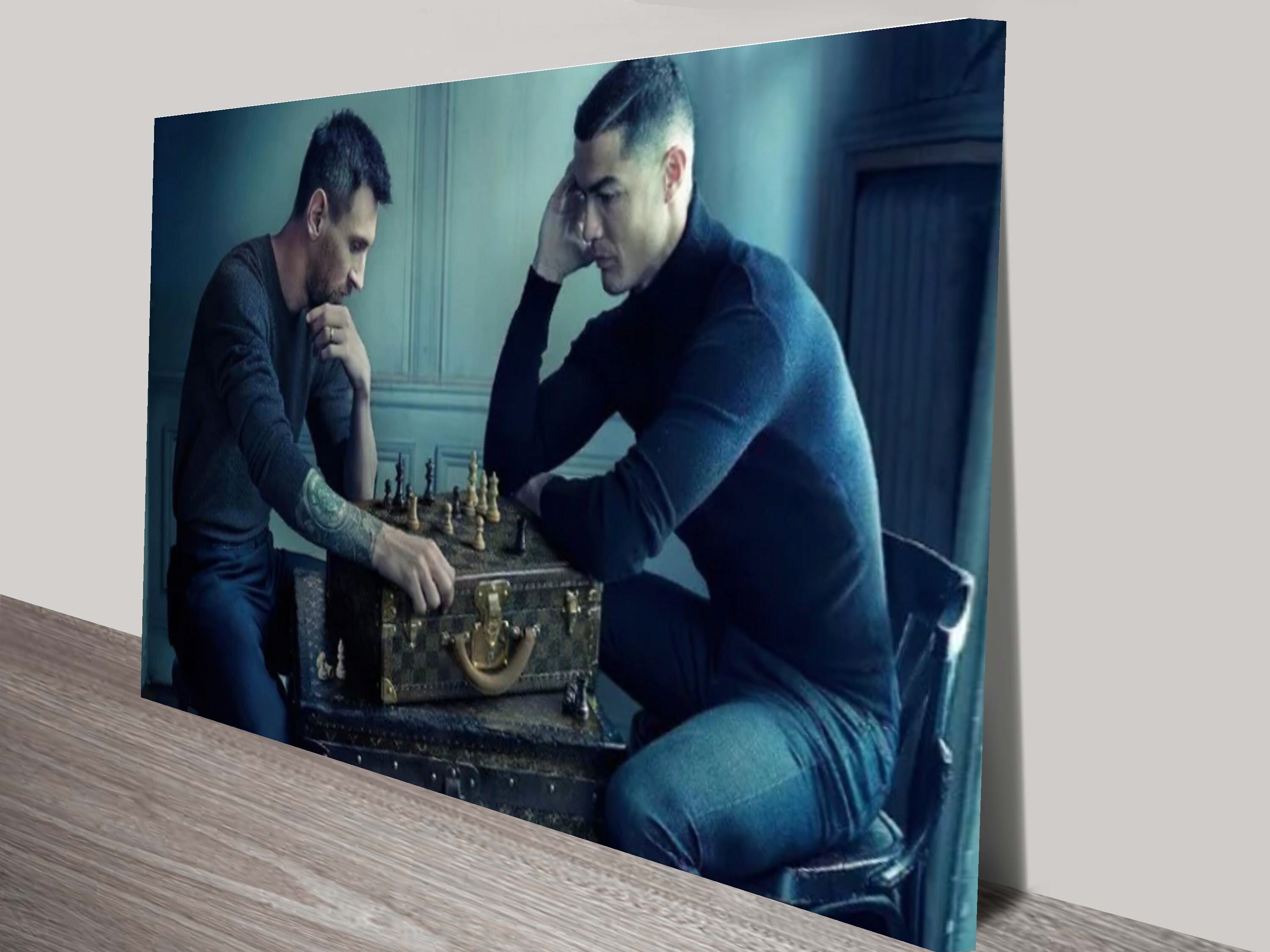 Lionel Messi Cristiano Ronaldo Play Chess Lionel Messi - Etsy Canada