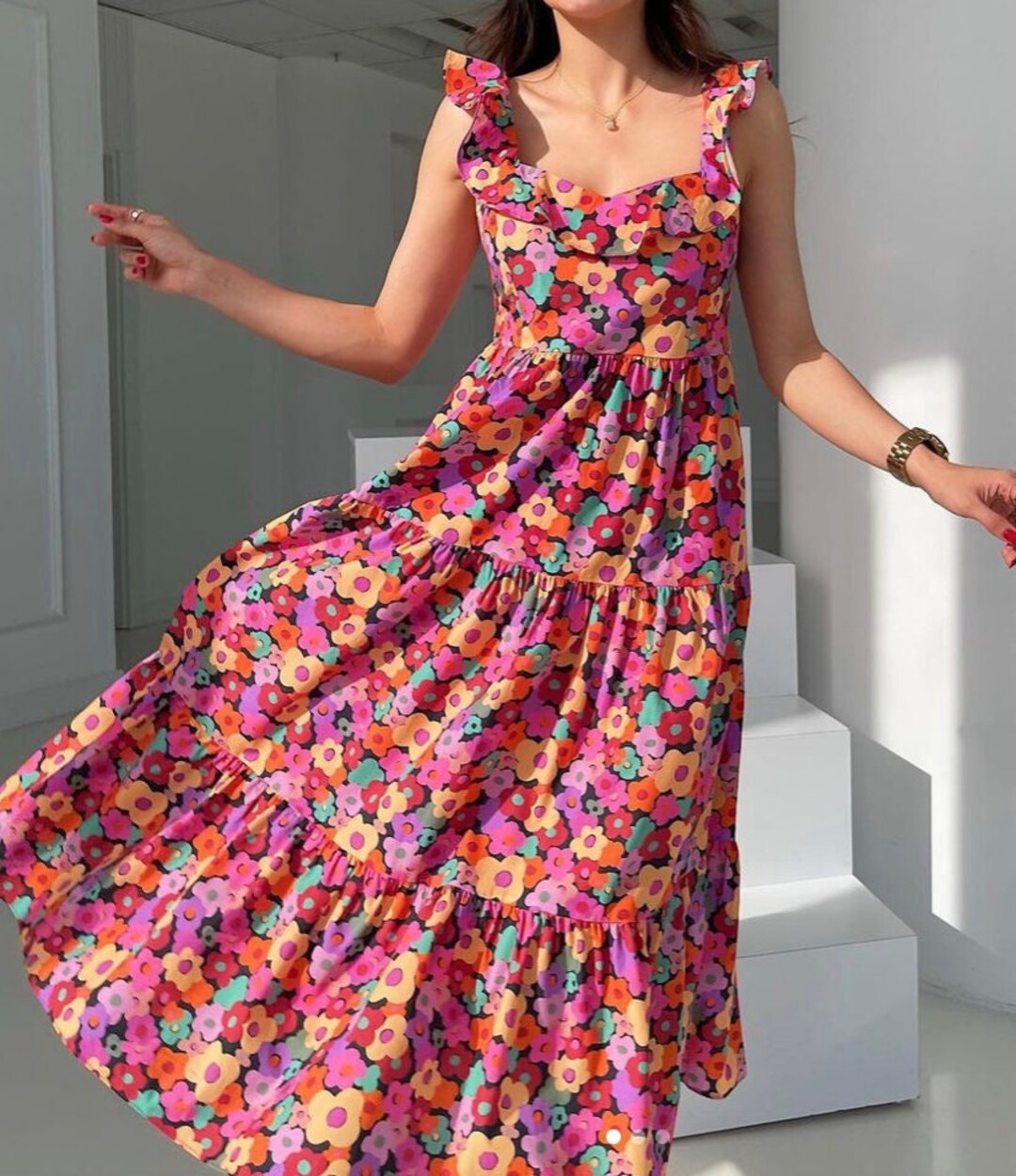 Flower Power Maxi Dress - Etsy