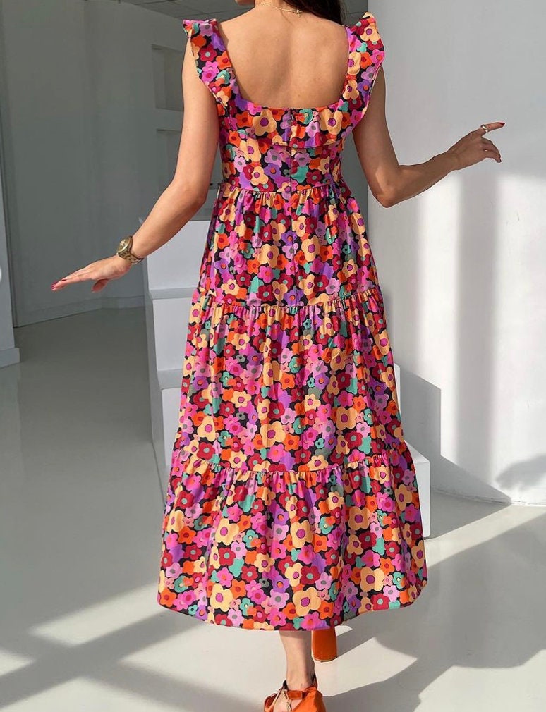Flower Power Maxi Dress - Etsy