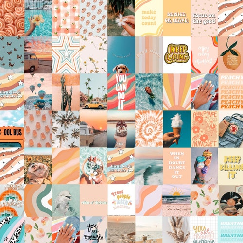 125 Preppy Photo Collage Kit digital Download | Etsy