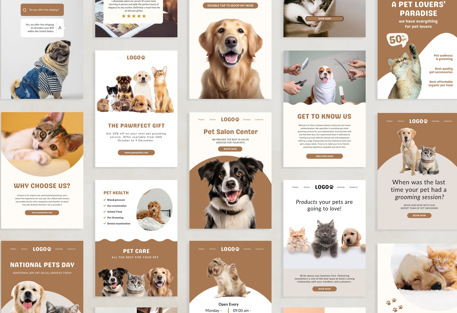 30 Pet Email Template, Dog Cat Pet Lover Vet Template, Pet Shop Email ...