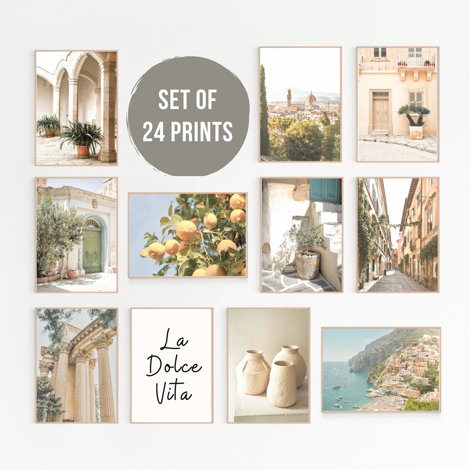 Italy Prints, Set of 24 Prints, Lush Mediterranean Wall Art, Mega ...