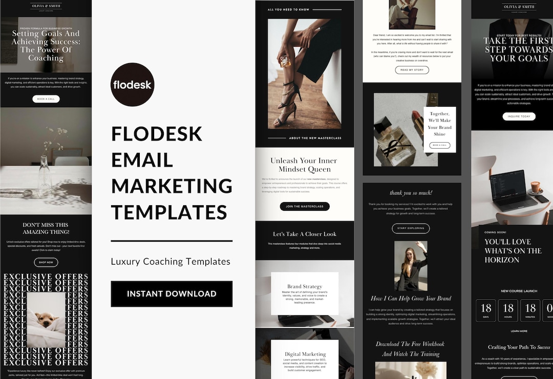 Editable Flodesk Templates, Coaching Email Marketing, Flodesk Marketing ...