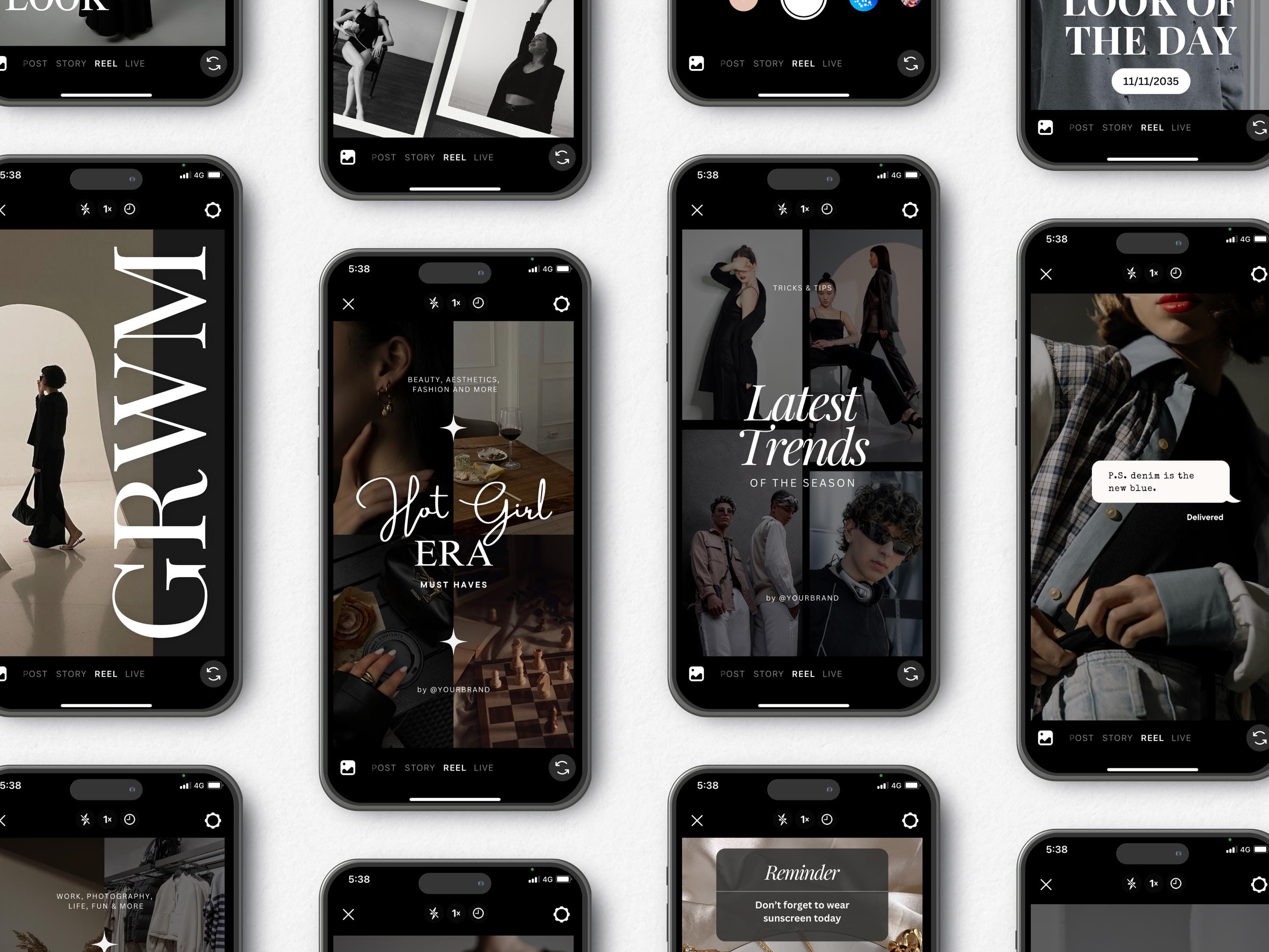 50 Faceless Marketing Instagram Reels Cover, Digital Product Seller IG ...