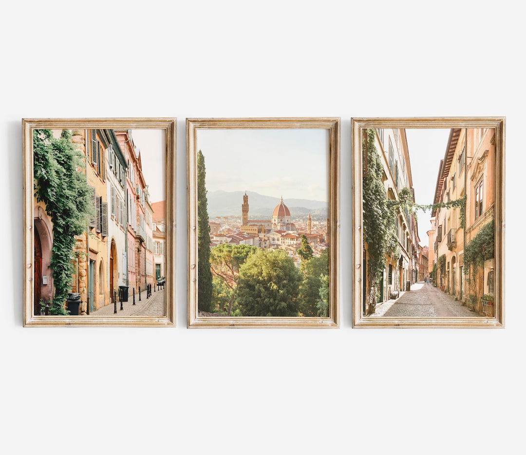 Florence Set of 3 Prints, Tuscany Prints, Italy Wall Art, Tuscany Print ...