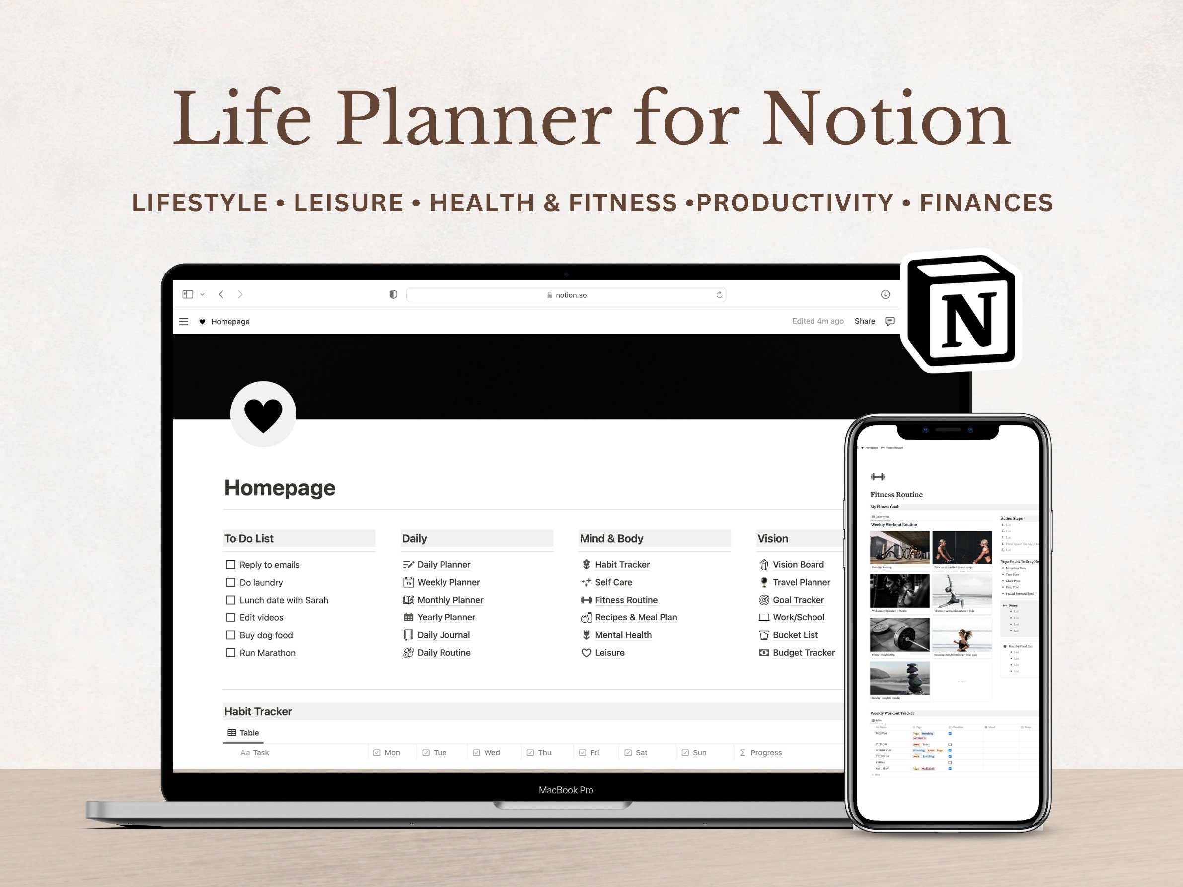 2025 Planner for Notion, All in One Notion Organizer, Notion Planner ...