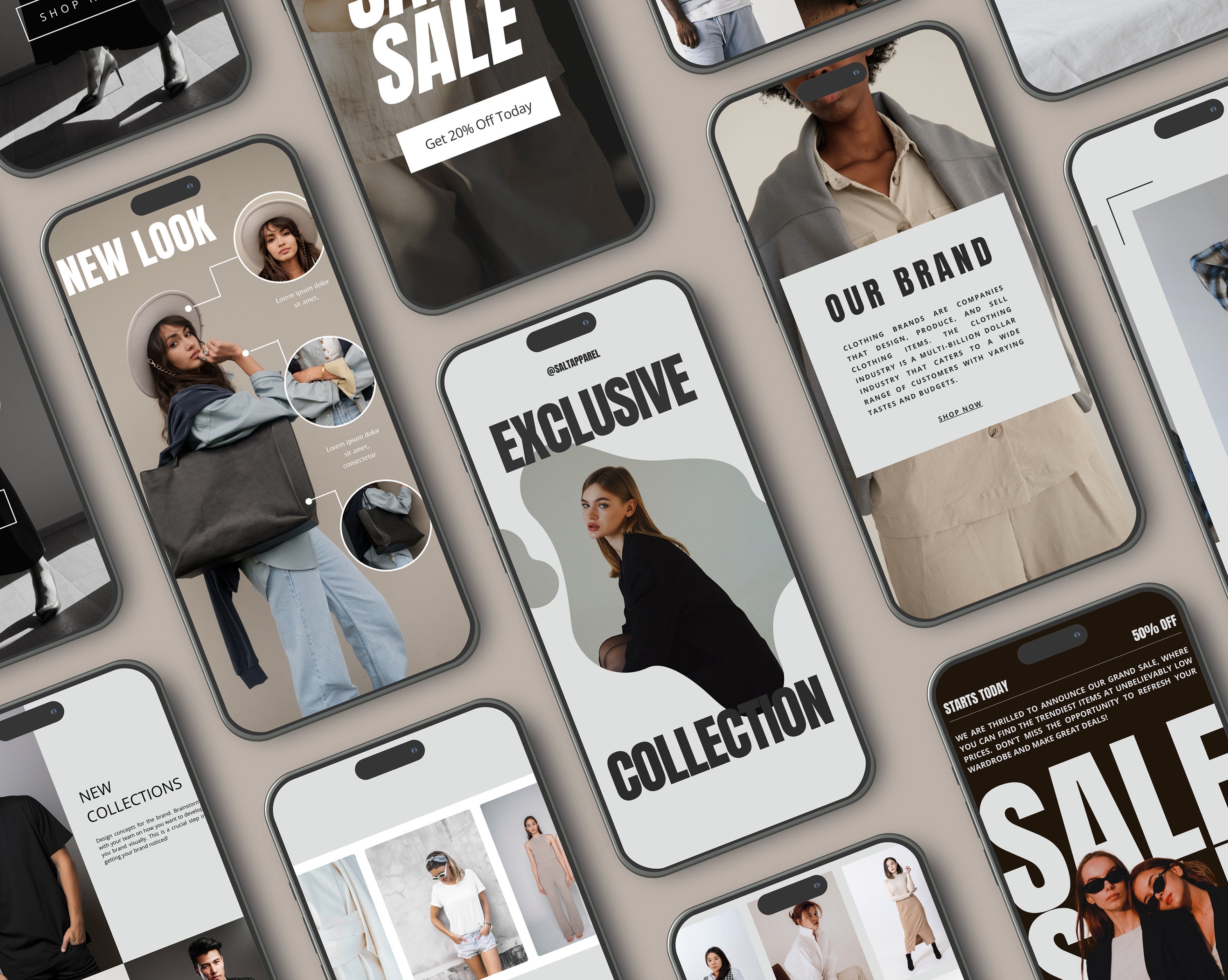 60 Fashion Instagram Templates, Fashion Insta, Women & Mens Clothing ...