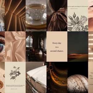 111 PCS Brown Aesthetic Wall Collage Kit Boujee Beige Wall | Etsy India