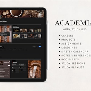 Dark Academia Notion Planner, All in One Notion Template, Personal ...