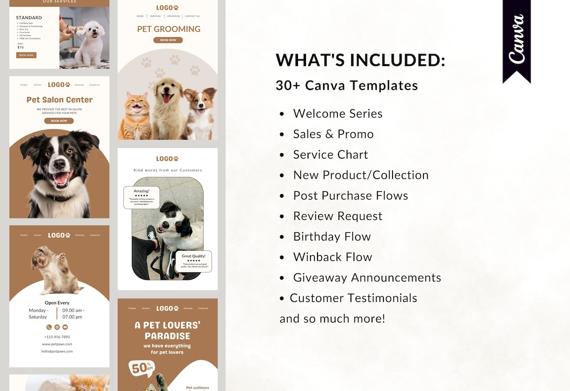 30 Pet Email Template, Dog Cat Pet Lover Vet Template, Pet Shop Email ...