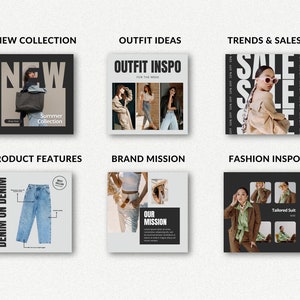 60 Fashion Instagram Templates, Fashion Insta, Women & Mens Clothing ...