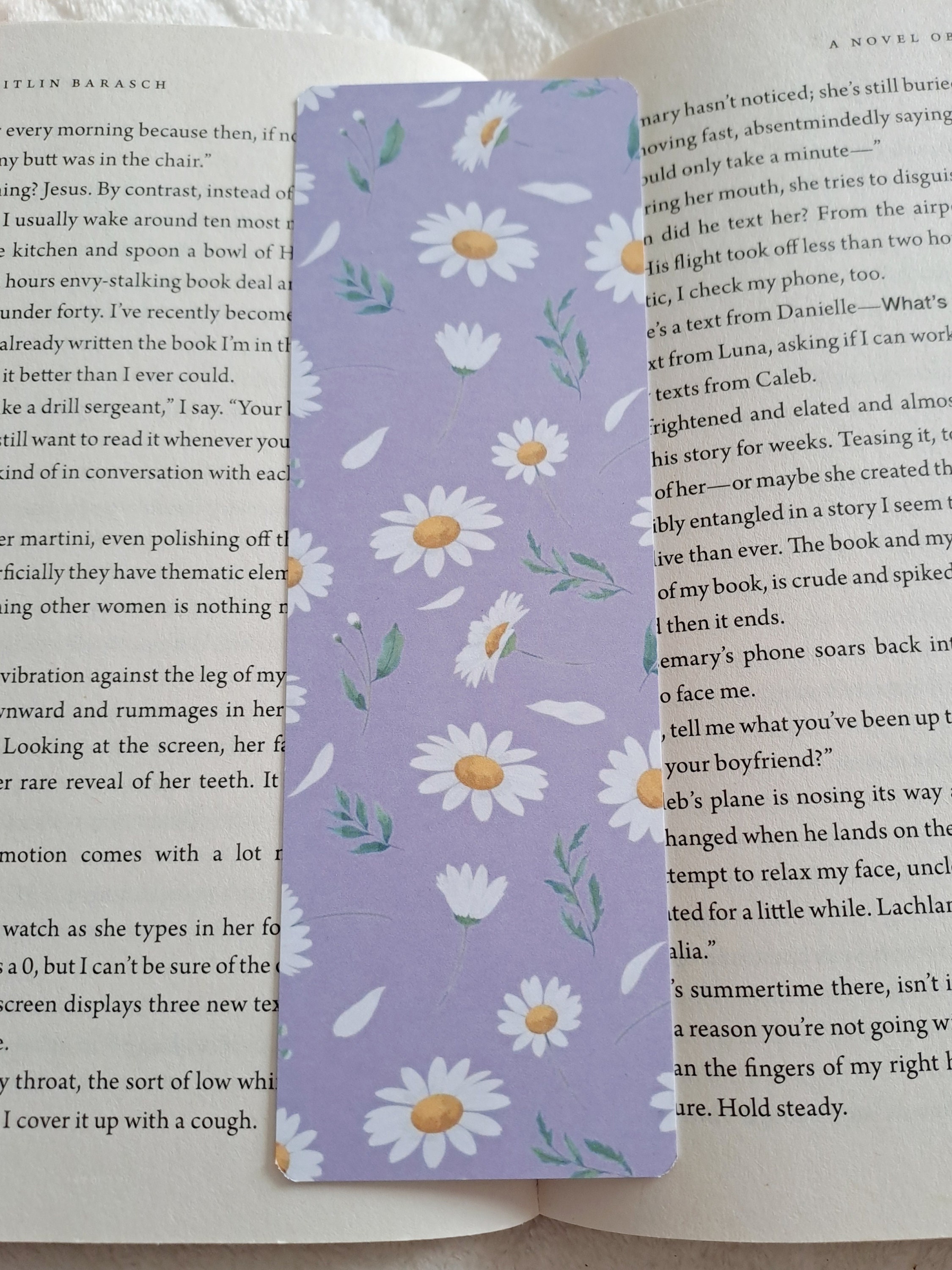 Purple Daisies Bookmark: Spring, Floral, Booklover Gift, Double-sided ...