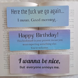 Sarcastic Bookmarks - Funny Birthday Gifts for Bookworms| Reading ...