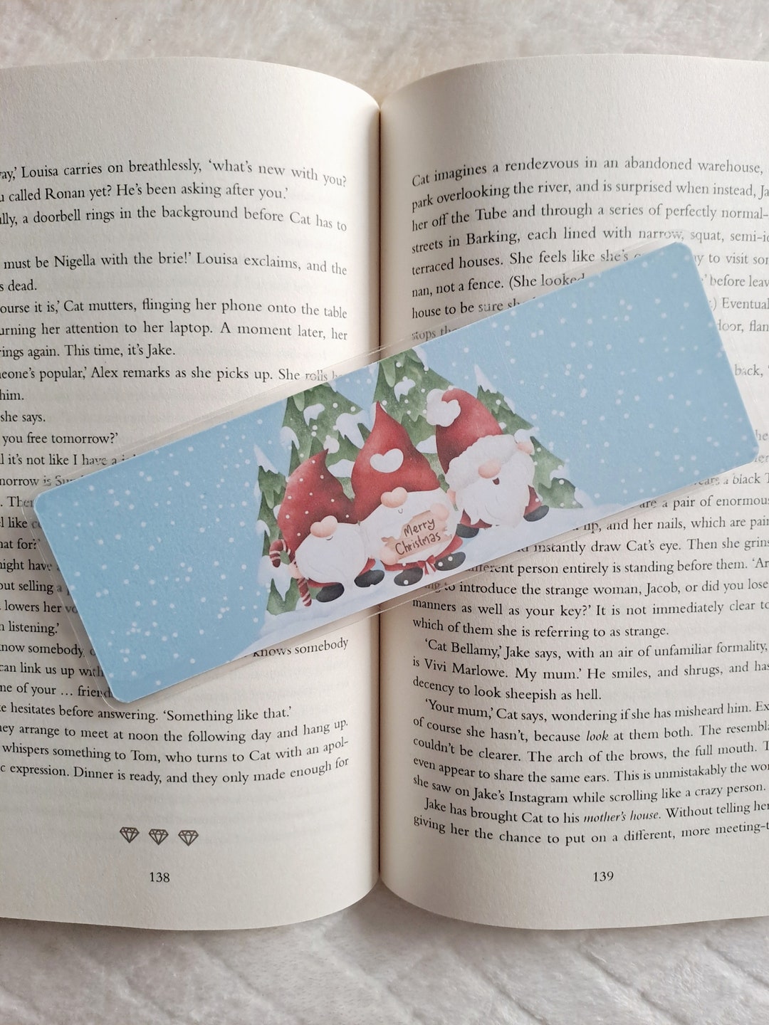 Christmas Gnomes Bookmark: Festive Gift for Booklovers, Santa Gonks - Etsy
