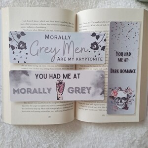 Dark Romance Morally Grey Bookmarks ~ Booktok | Gift for Book Lovers ...