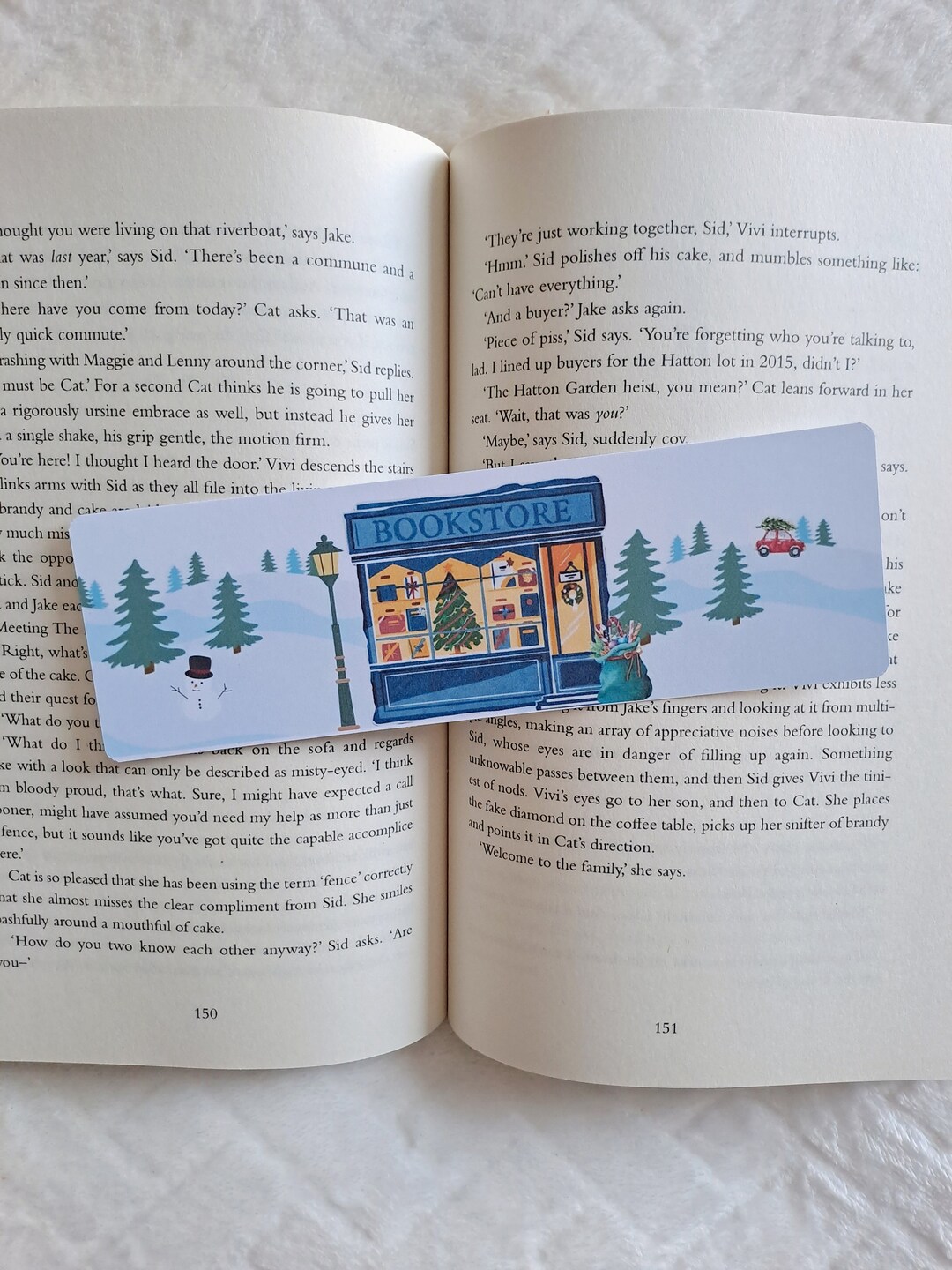 Magical Christmas Bookshop Bookmark Festive Reading Book Mark Reading ...