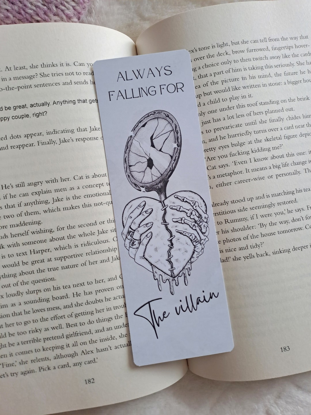 Always Falling for the Villain Bookmark Dark Romance Books Booktok ...