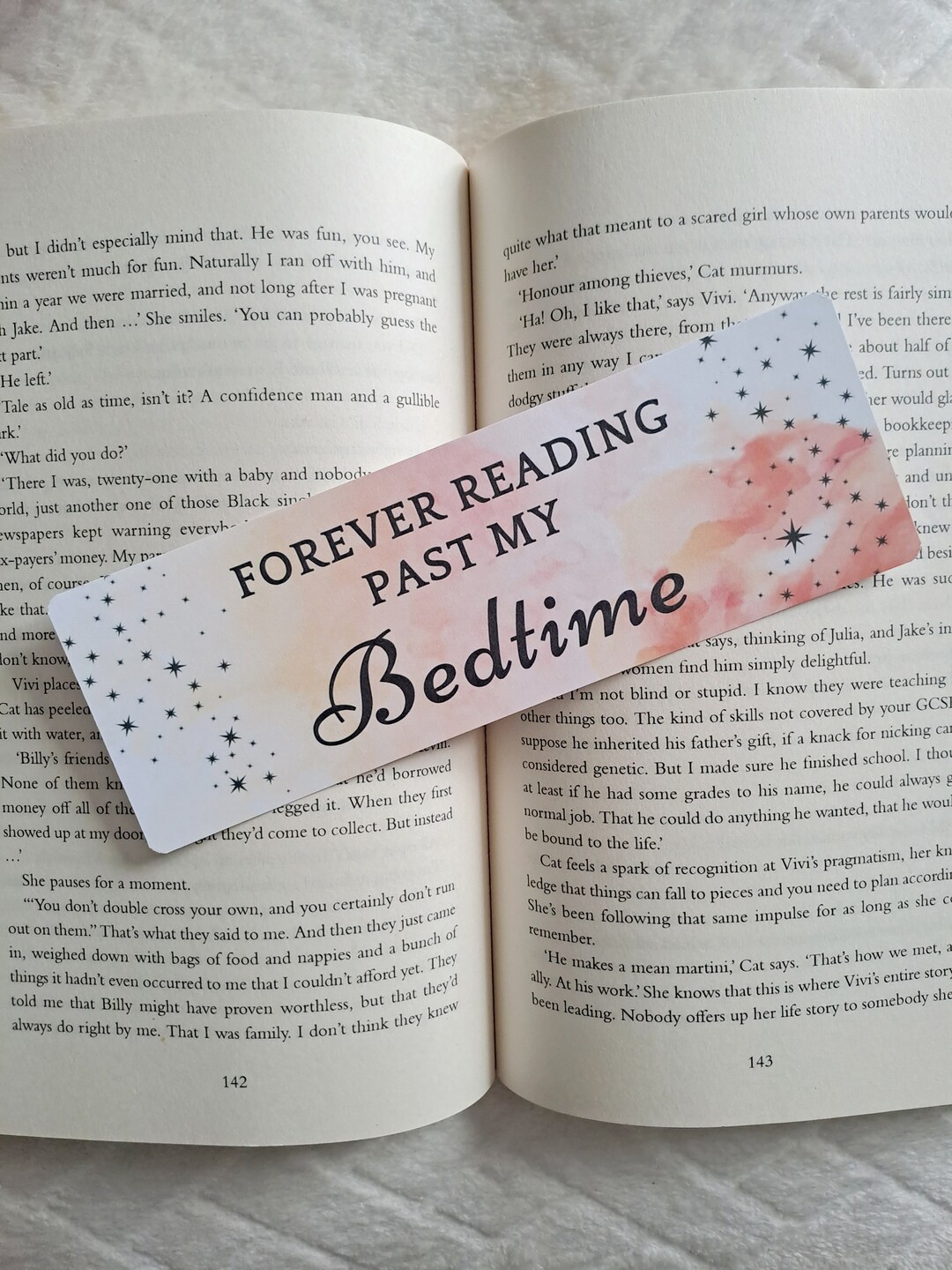 Forever Reading Past My Bedtime Bookmark Bookworm Page Holder Gift for ...