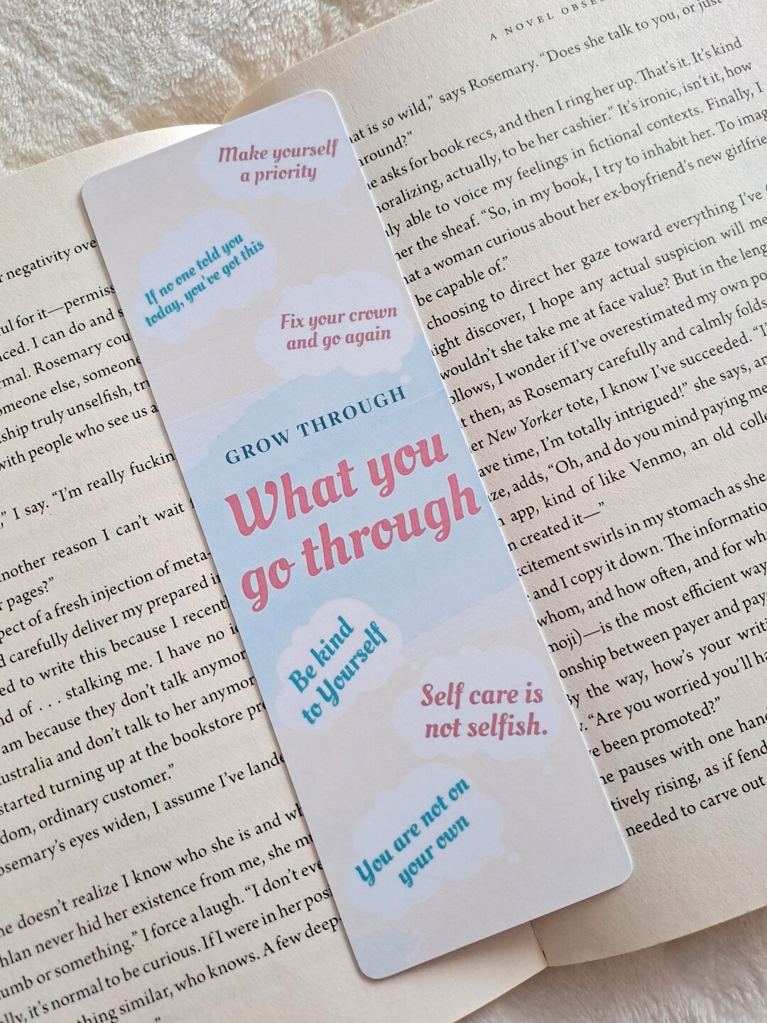 Mental Health Bookmark: Self-care Quotes, Book Lover Gift - Etsy