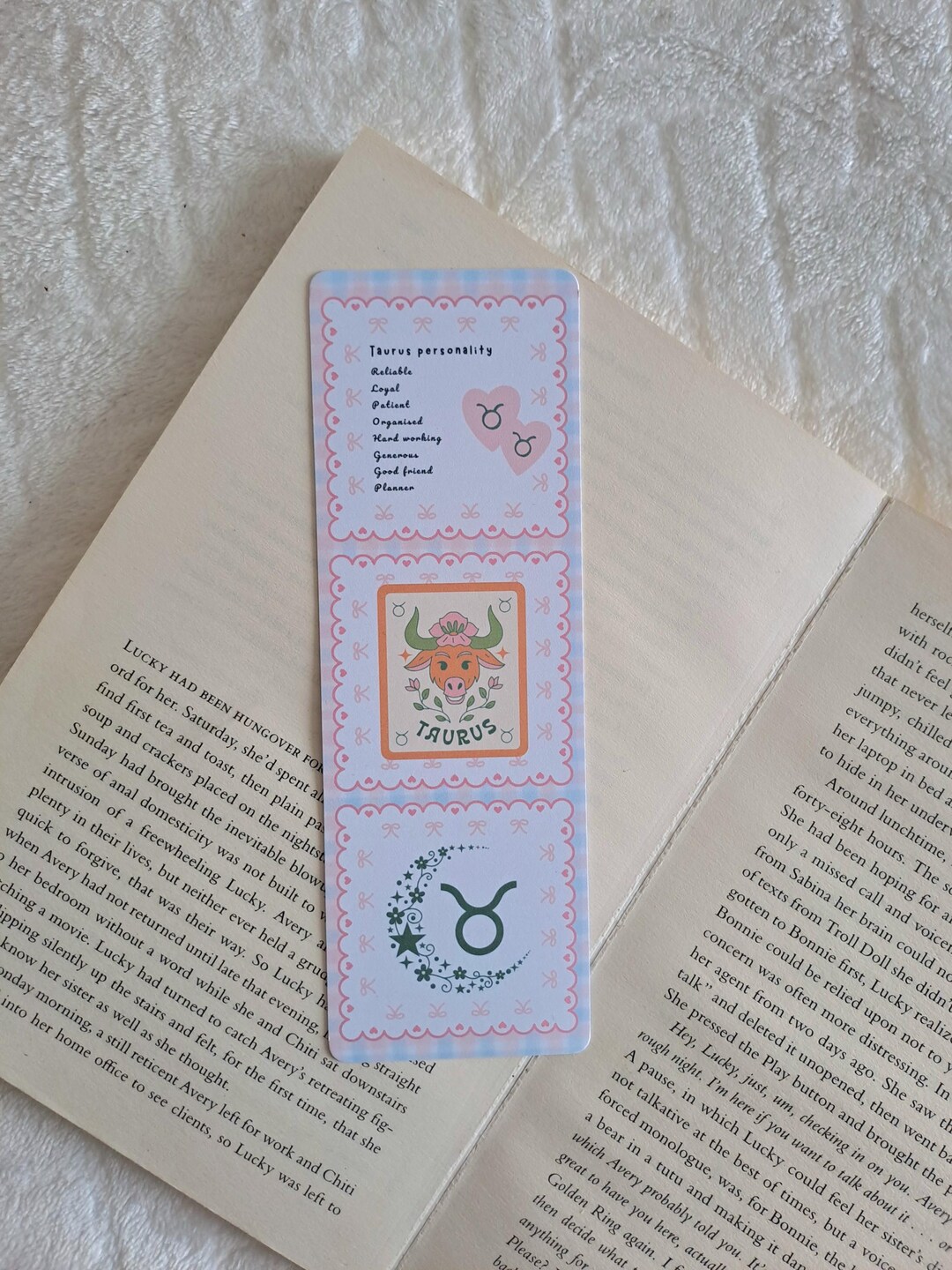 Taurus Star Sign Bookmark - Personalised Bookmark | Gift for Booklovers ...