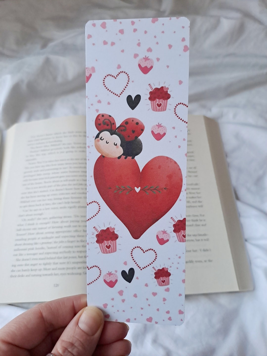 Valentines Love Bug Bookmark for Book Lovers Reading Accessories for ...