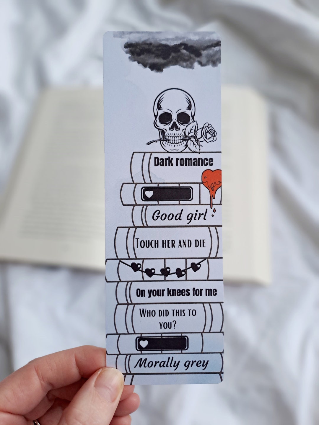 Dark Romance Morally Grey Bookmark Booktok Gift for Book Lovers Spicy ...
