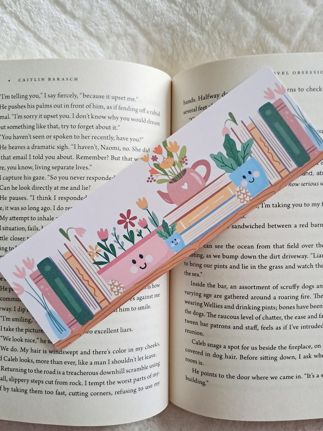 Spring Bookshelves Bookmark - Plants and Books | Reading Accessories ...