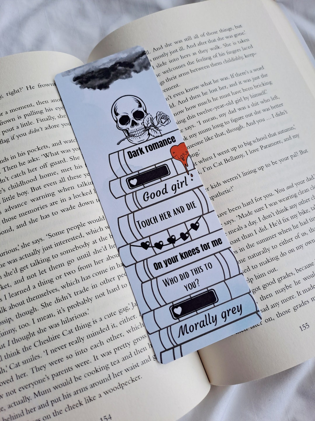 Dark Romance Morally Grey Bookmark Booktok Gift for Book Lovers Spicy ...