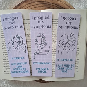 Funny Symptom Checker Bookmarks Rude Bookmarks for Bookworms Funny Page ...
