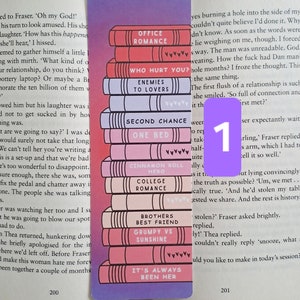 Romance Book Trope Bookmarks - Reading Accessories | Romance Bookmarks | Gift for Booklovers ...