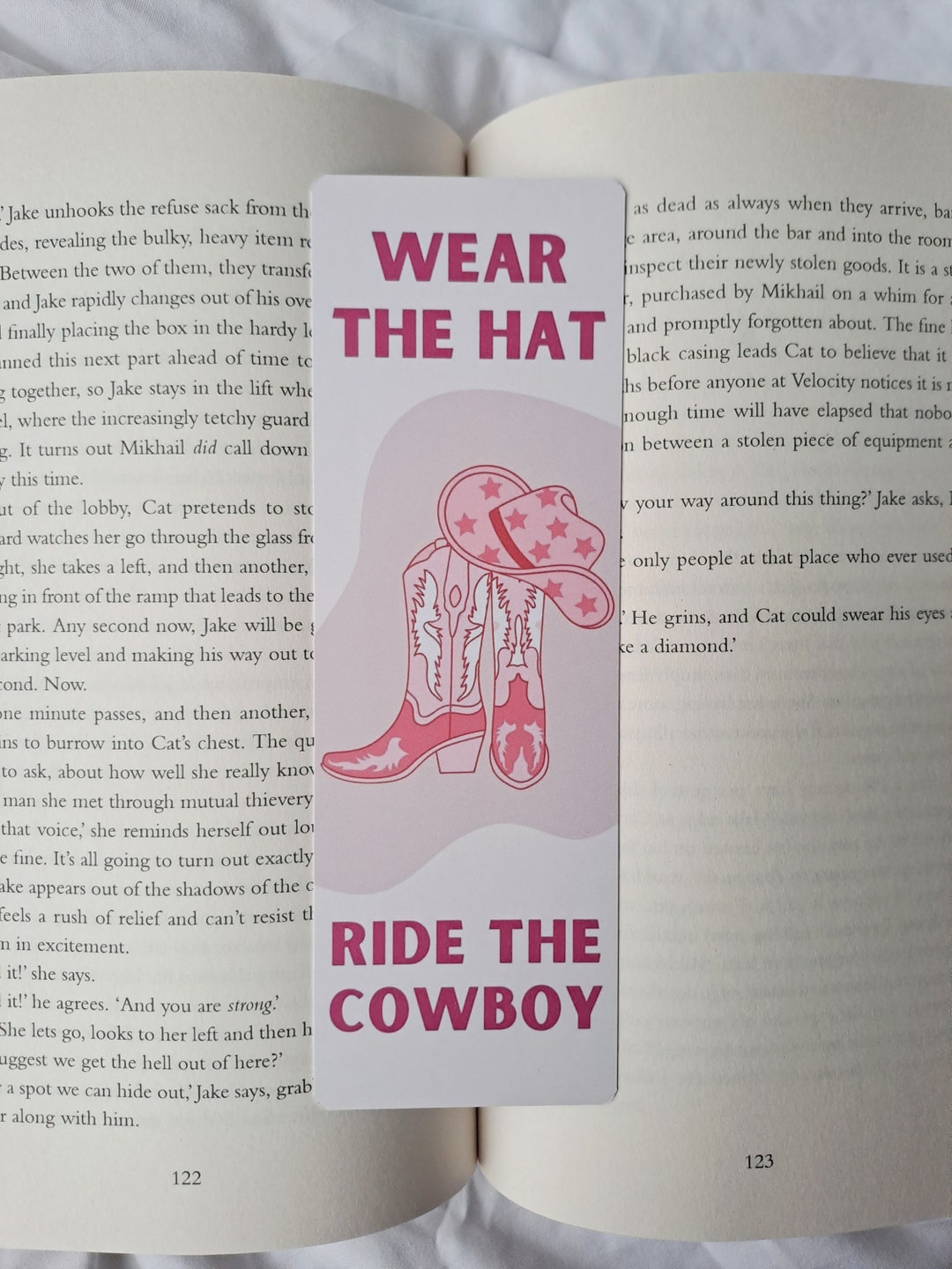 Pink Cowboy Romance Bookmarks Ride the Cowboy Bookmark Reading ...