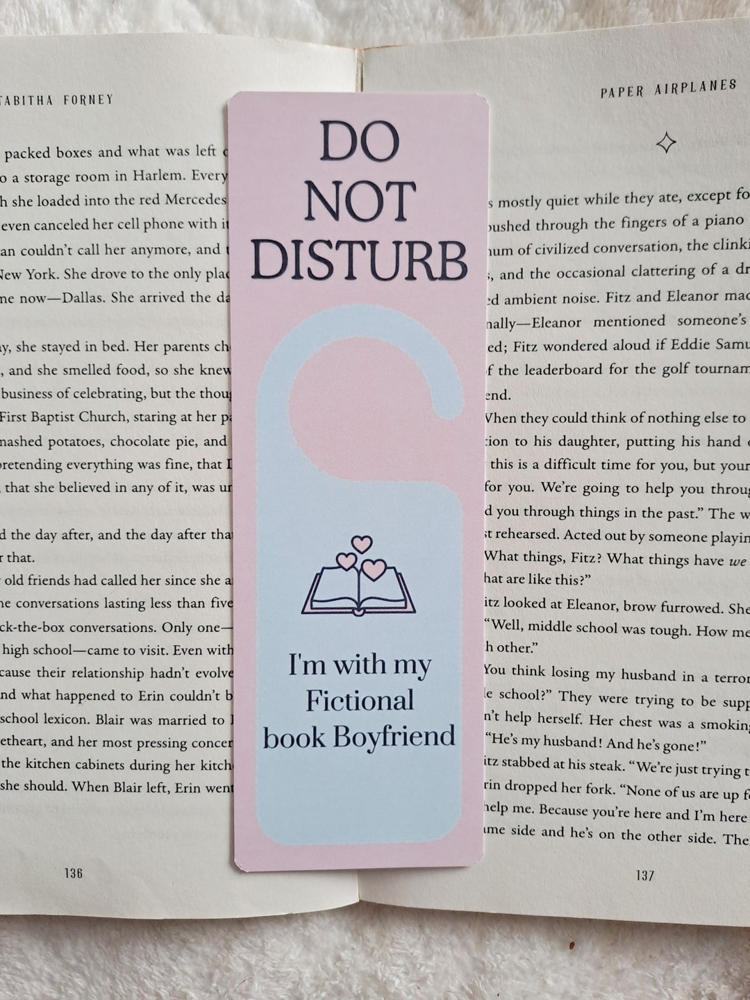 Do Not Disturb Bookmark - With My Book Boyfriend | Romance Bookmark ...