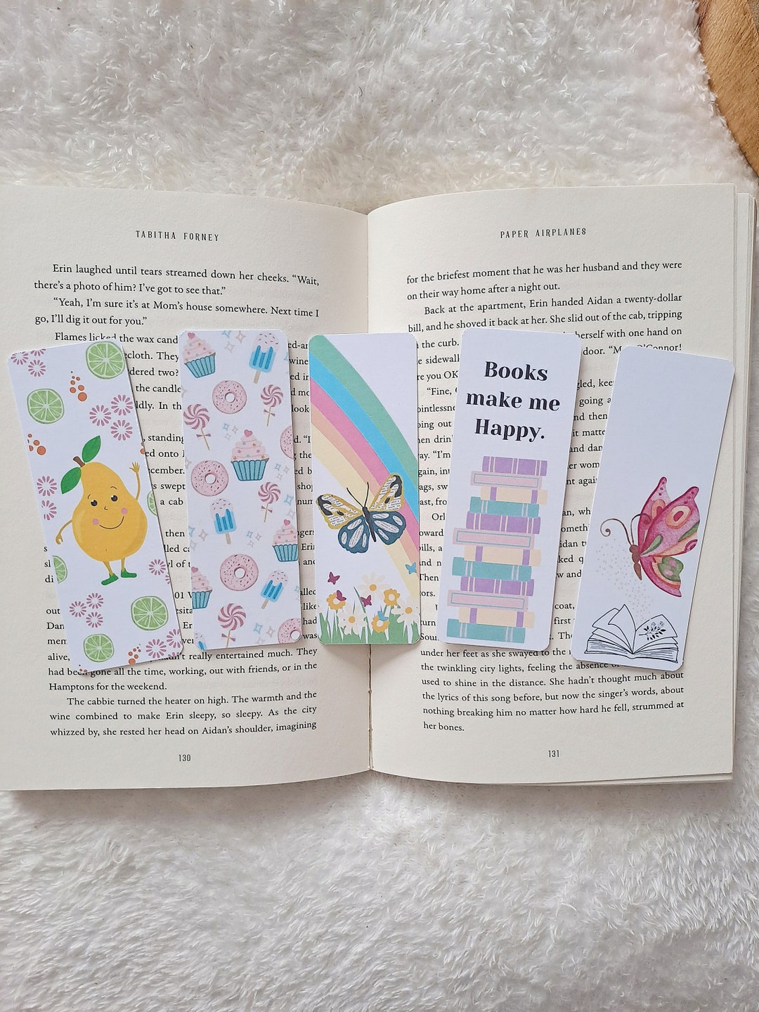 Mini Bookmark Set: Rainbow, Butterfly, Lemon - Bookish Gifts - Etsy