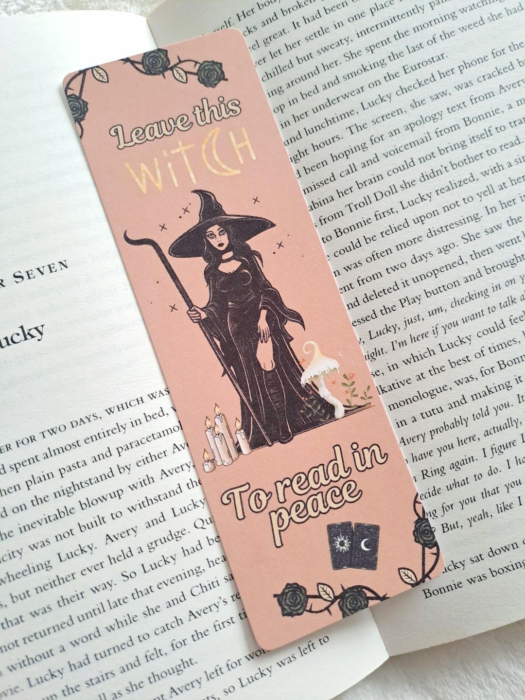 Witch Reading Bookmark: Spooky Booklover Gift - Etsy