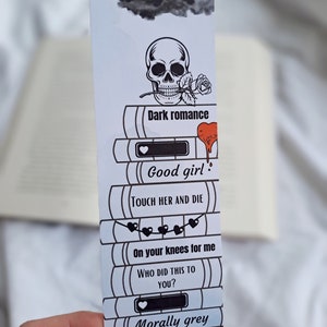 Dark Romance Morally Grey Bookmark Booktok Gift for Book Lovers Spicy ...
