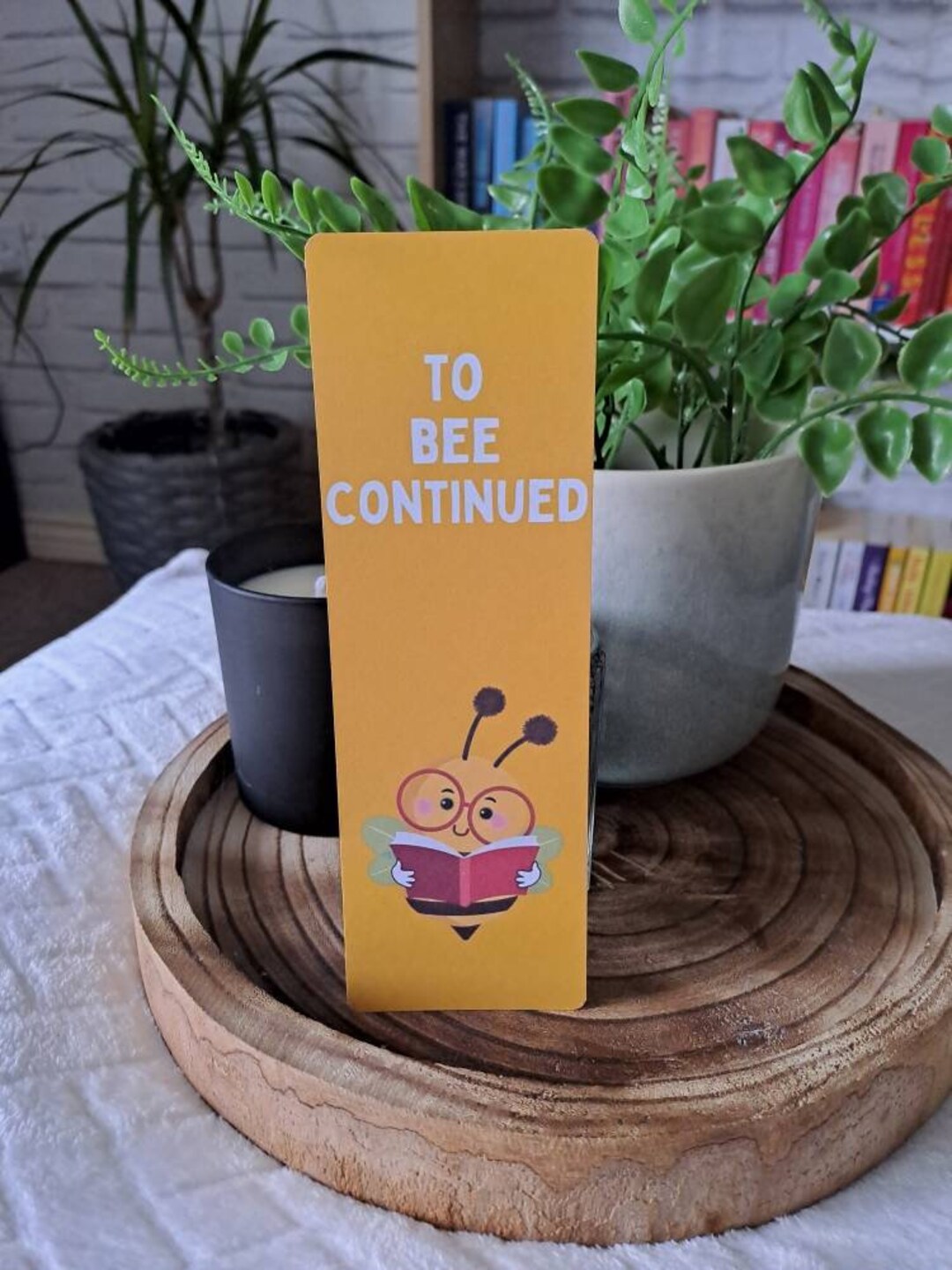 Yellow Book Bumble Bee to Be Continued Bookmark Cute Save - Etsy